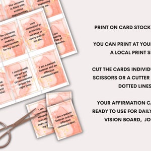 Pink Positive Affirmations Printable - Etsy