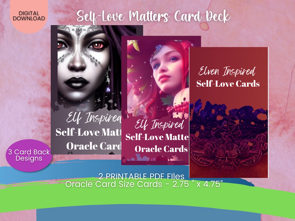Self Love Oracle Printable Cards - Etsy