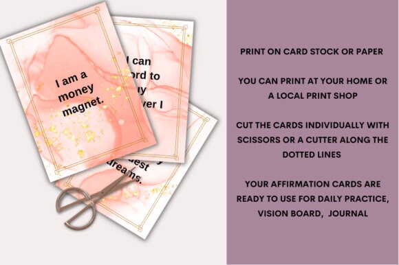 Pink Positive Affirmations Printable - Etsy