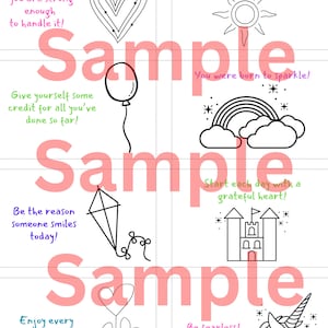 Kindness Matters! Coloring Affirmations for Kids. Positivity Cards ...