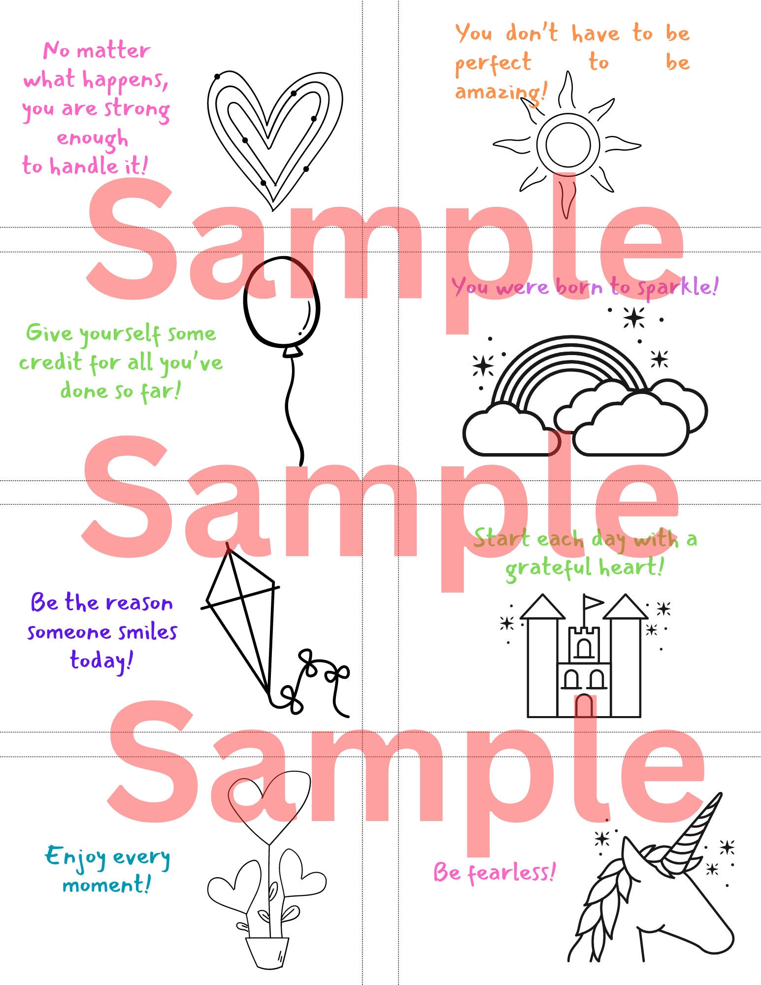 Kindness Matters Affirmations Coloring Cards & Activity Sheets ...