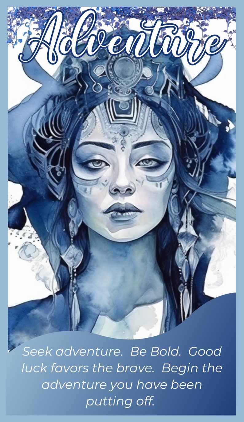 Intuitive Development Indigo Oracle Cards. Instant Download - Etsy