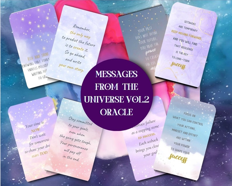 Oracle Cards Volume 2- Messages From the Universe Printable - Etsy