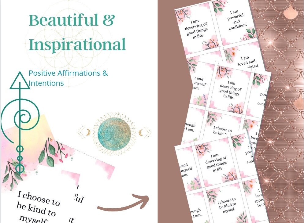 Positive Affirmations Printable for Luck,success, Self Esteem - Etsy