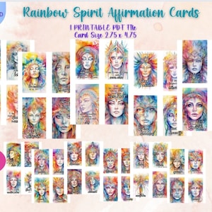 Rainbow Spirit, Oracle Affirmation Cards Digital Download - Etsy