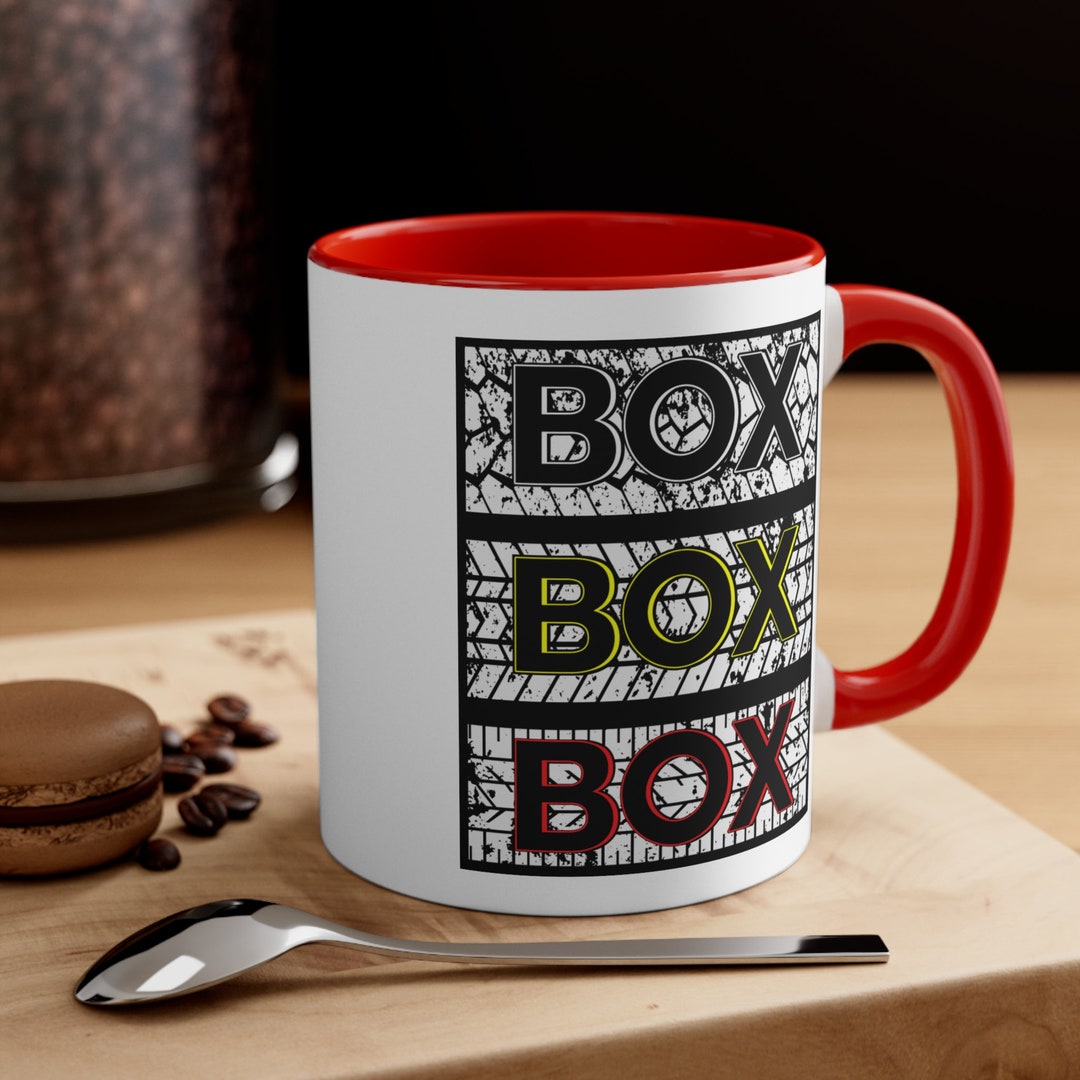 Formula 1 Box Box Box Mug, Pitbox, Verstappen, Hamilton, Alonso ...