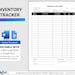 Inventory Tracker GOOGLE DOCS, Inventory Log, Product Inventory ...