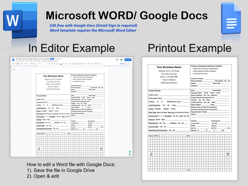 Gutter Estimate, Rain Gutter Installation Quote, Grid Drawing Area ...