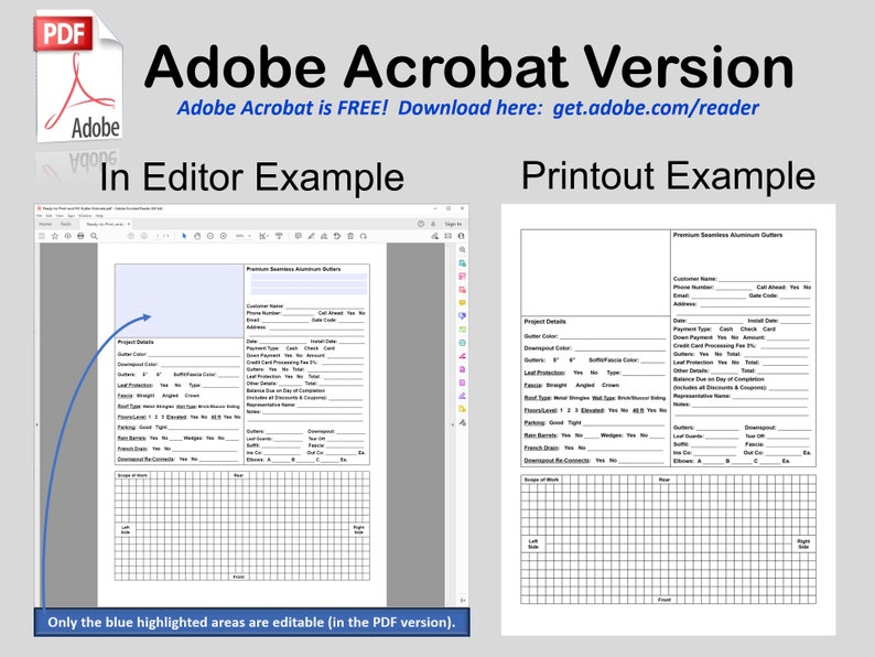 Gutter Estimate, Rain Gutter Installation Quote, Grid Drawing Area ...