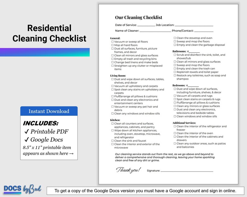 Residential Cleaning Checklist That is Comprehensive, Detailed ...
