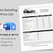 Auto Detailing Price List, Mobile Auto Detailing Price Menu, Pricing ...