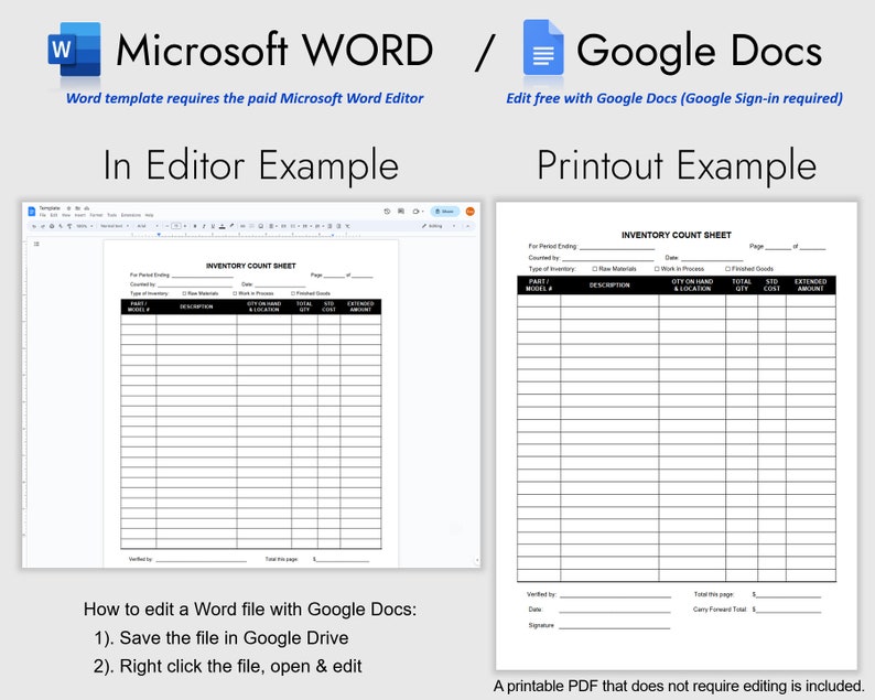 Inventory Tracker GOOGLE DOCS, Inventory Log, Product Inventory ...
