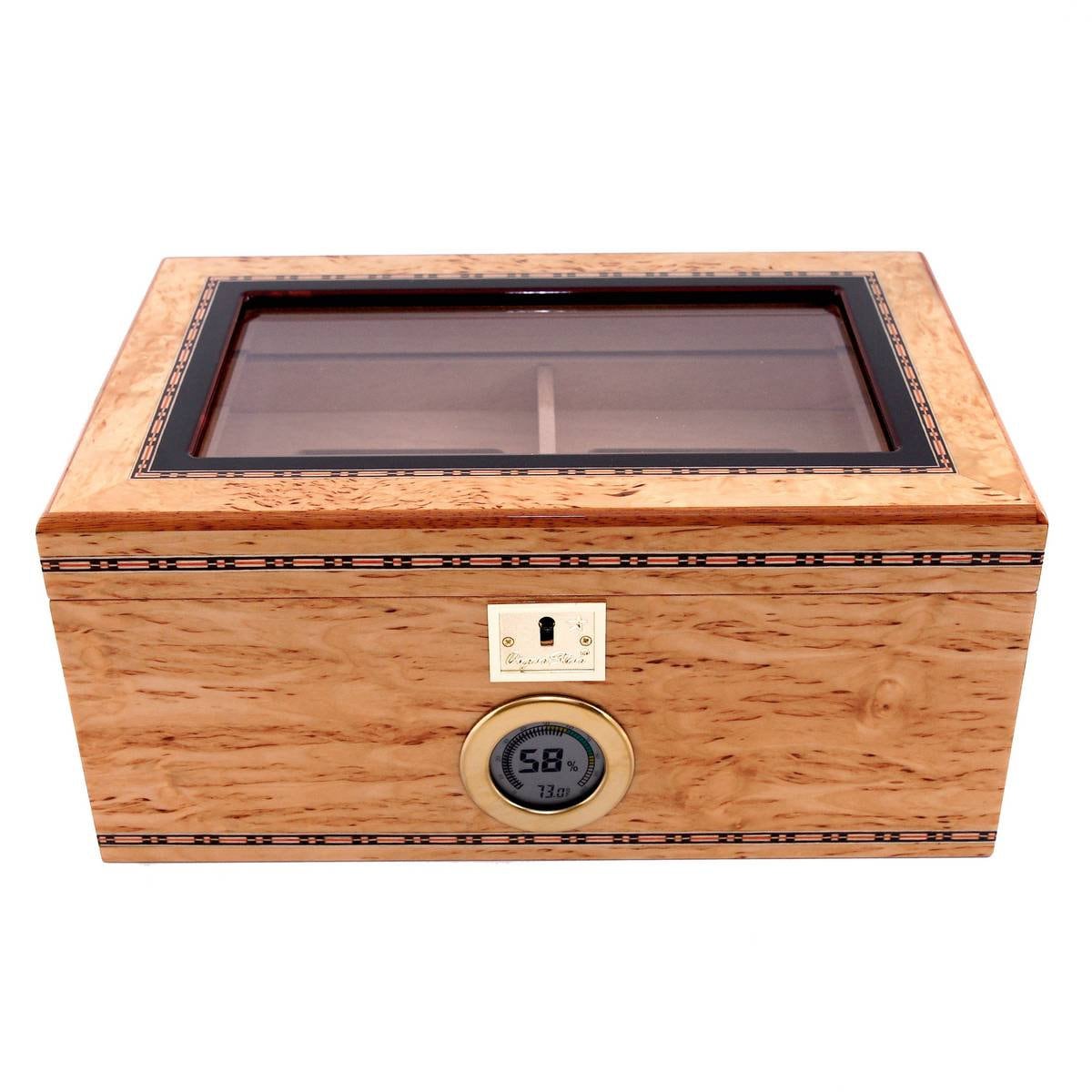 Cigar Star Humidor Made From Birch Burl Powered With Boveda for 80-100 ...
