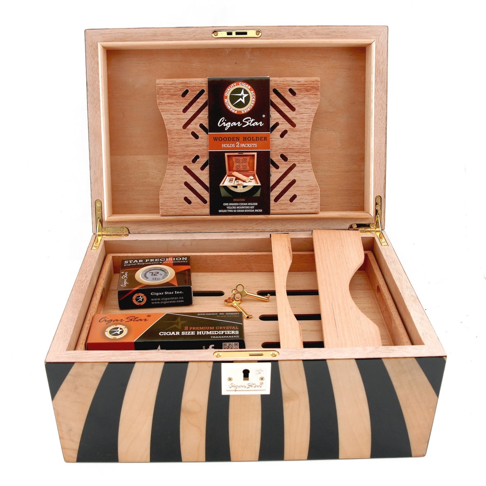 Boketto Limited Edition Humidor Powered With Boveda for 120 Cigars ...