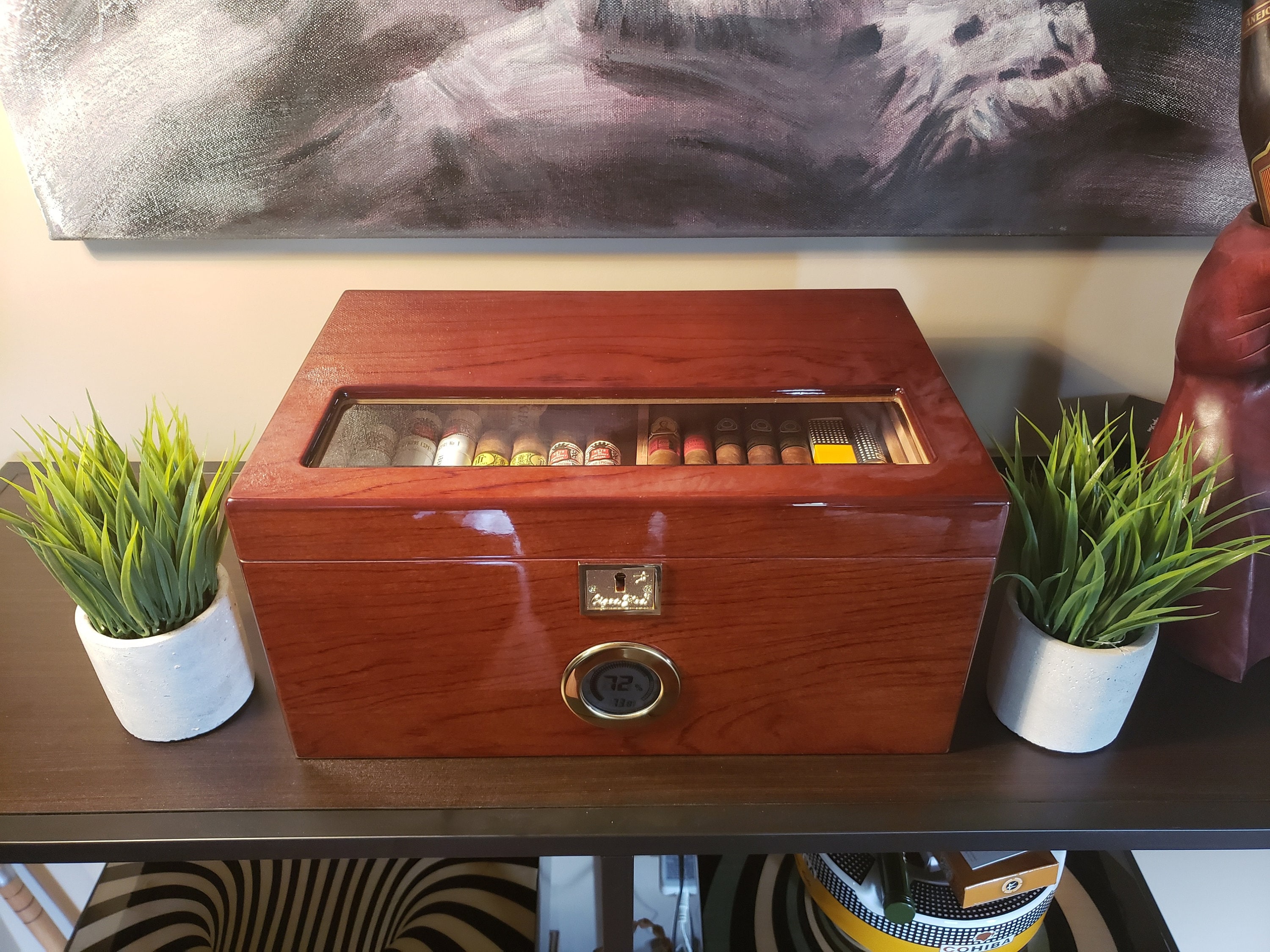 Cigar Star Large Humidor Handcrafted From Bubinga and Spanish Cedar ...