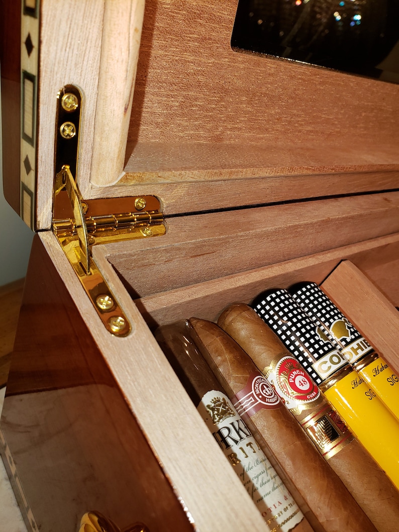 Large Cigar Humidor Handcrafted From Bubinga and Spanish Cedar, Digital ...