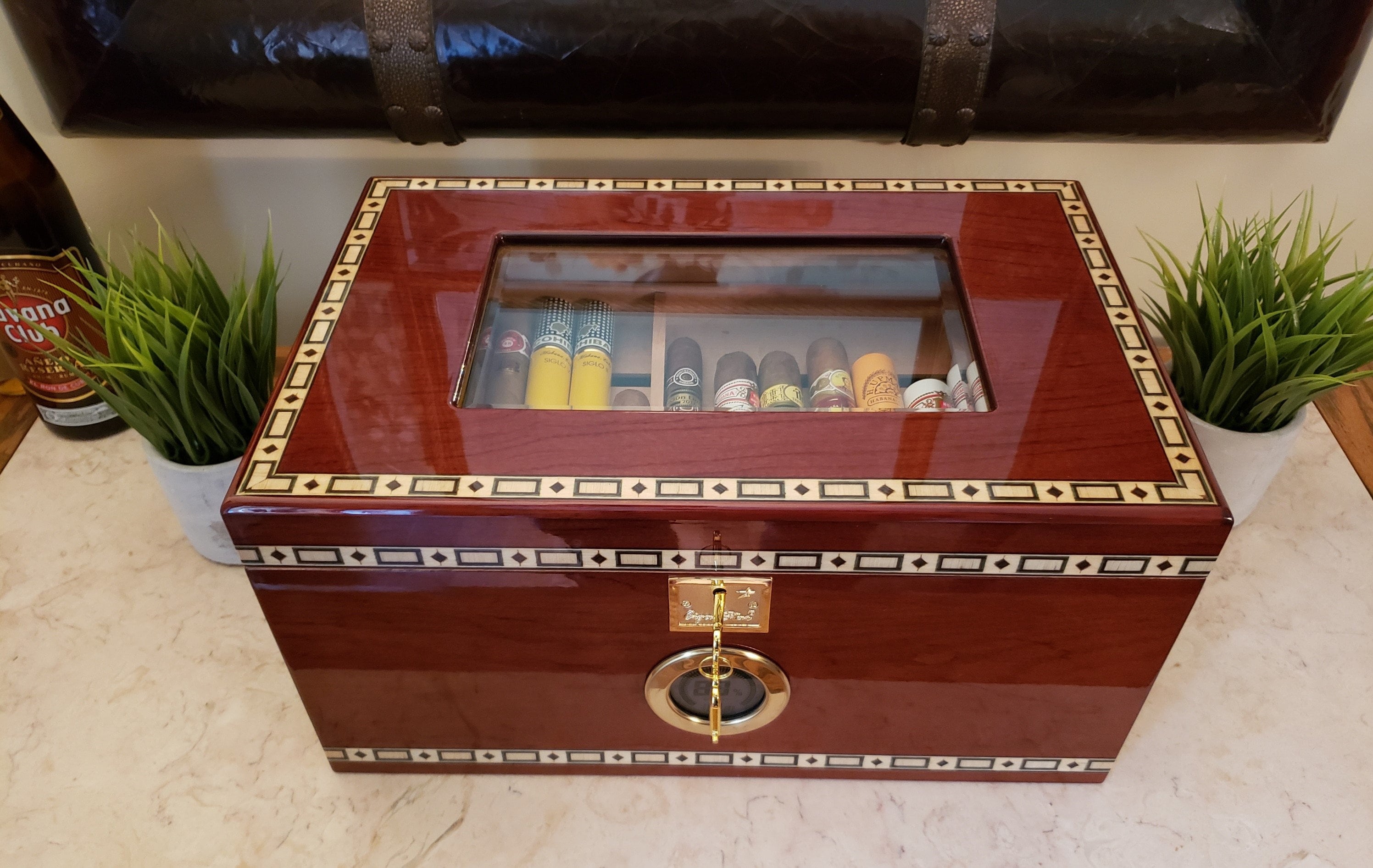 Large Cigar Humidor Handcrafted From Bubinga and Spanish Cedar, Digital ...