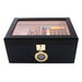 Black Showcase 120 Cigar Humidor by Cigar Star Digital Hygrometer ...