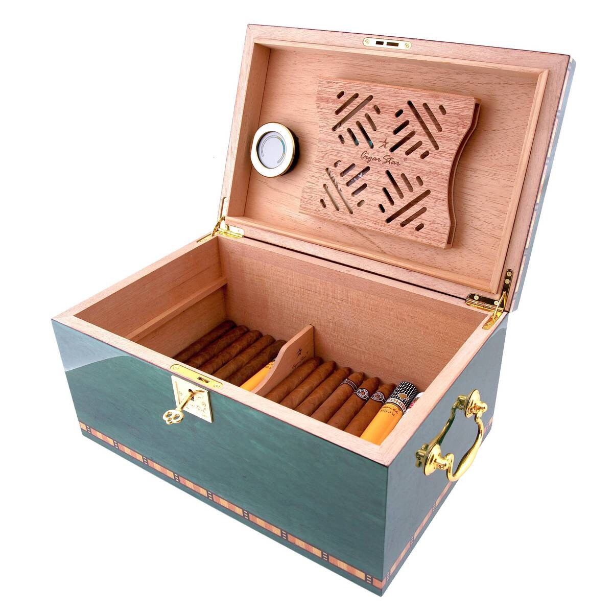 Large Cigar Star Humidor Handcrafted From Birdseye Maple and - Etsy