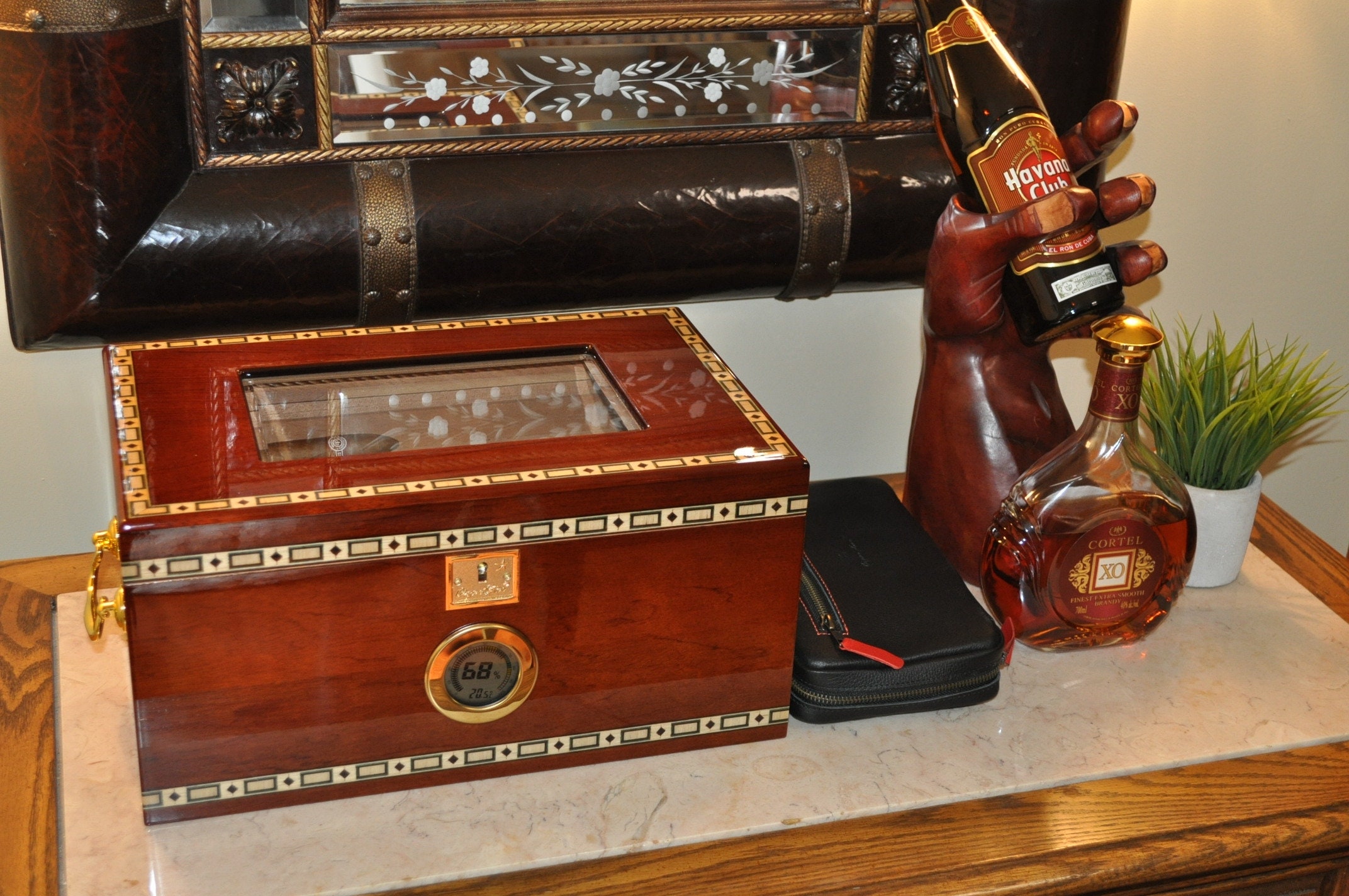 Bubinga Cigar Humidor, Spanish Cedar Lined, Digital Hygrometer - Etsy