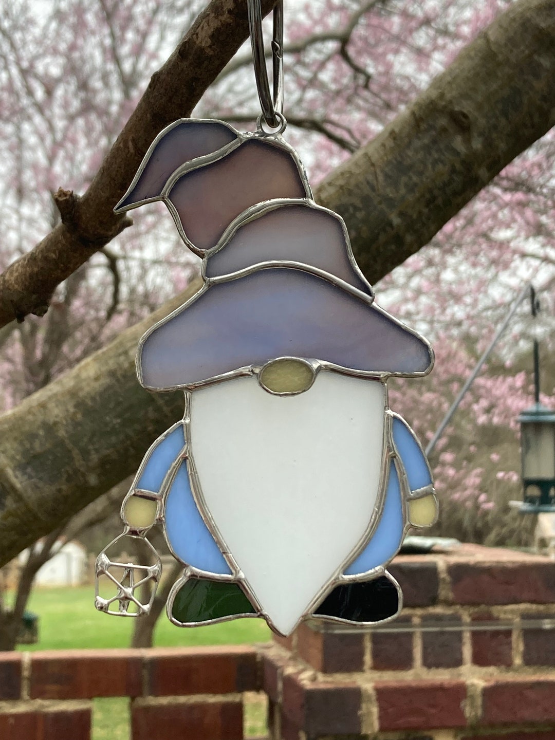 Stained Glass Gnome Sun Catcher Ready to Ship - Etsy