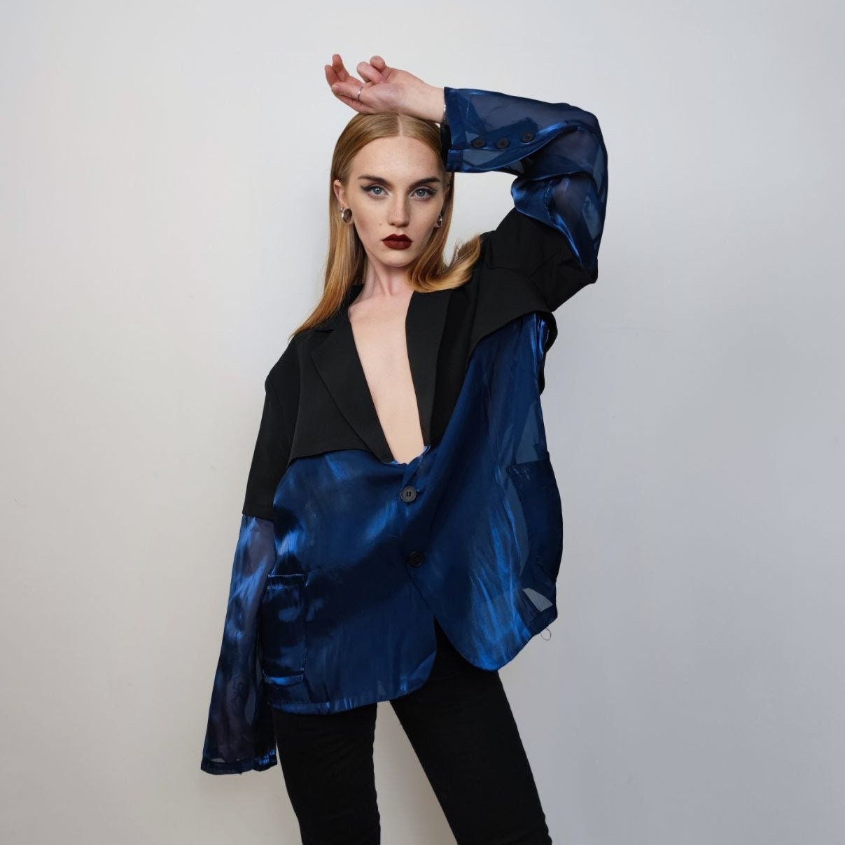Transparent Blazer See-through Jacket Going Out Coat Fancy Dress Bomber ...