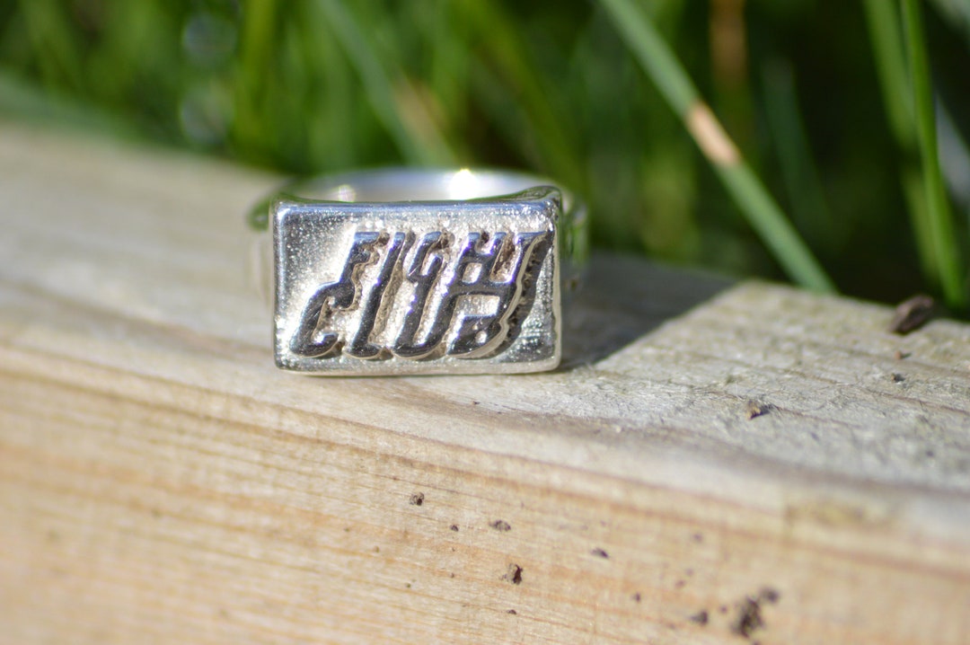 Fight Club Ring, Sterling Silver Chunky Ring, Contemporary Ring, Wide ...