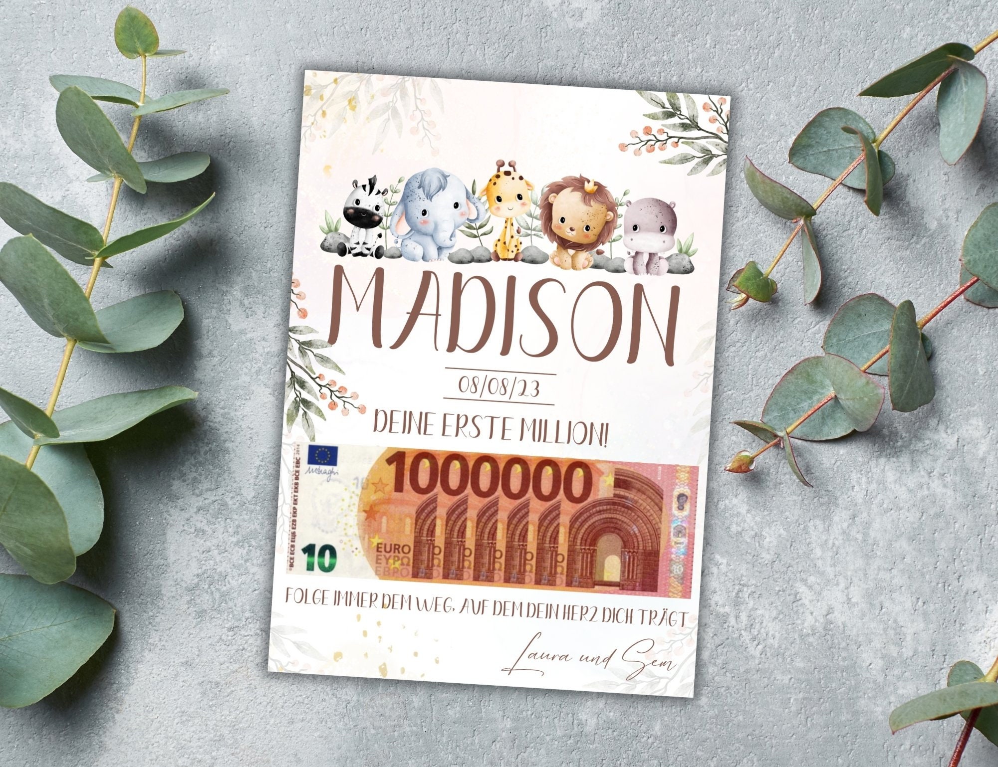 Babyshower Money Gift Card, Present for Birthday, Birthday Gift, Cash ...