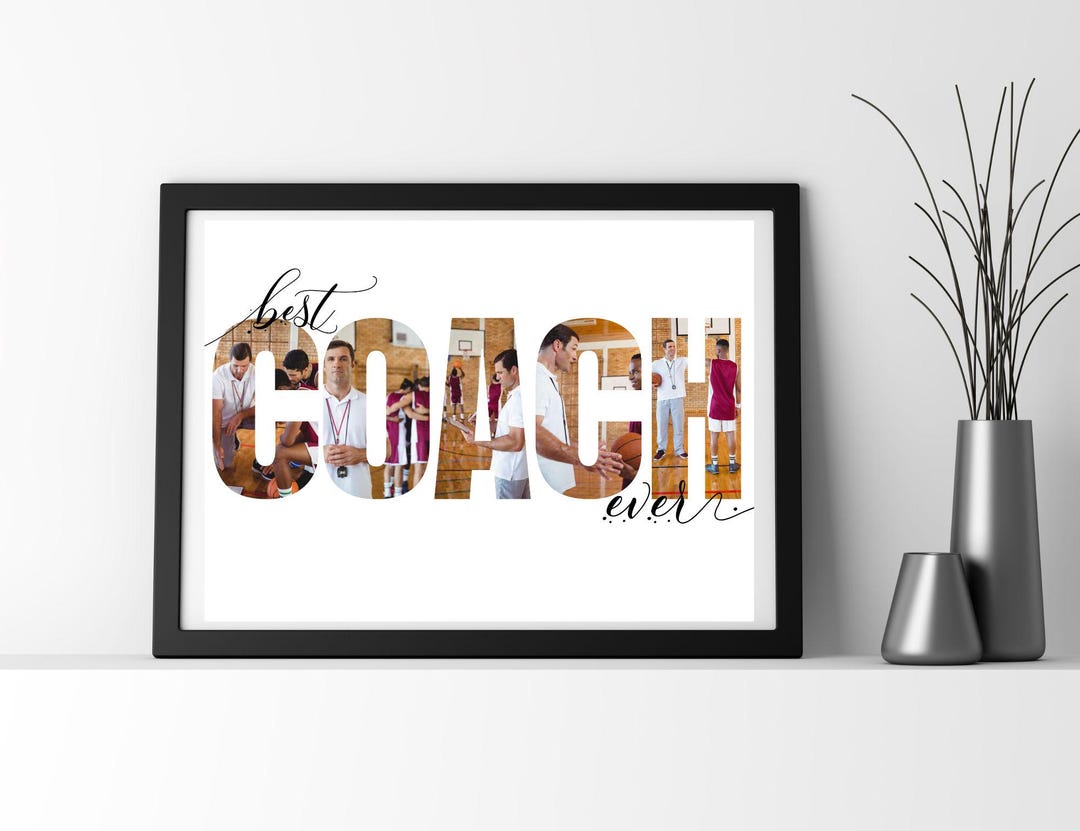 Best Coach Ever Photo Collage, Team Gift (digital Canva Template) - Etsy
