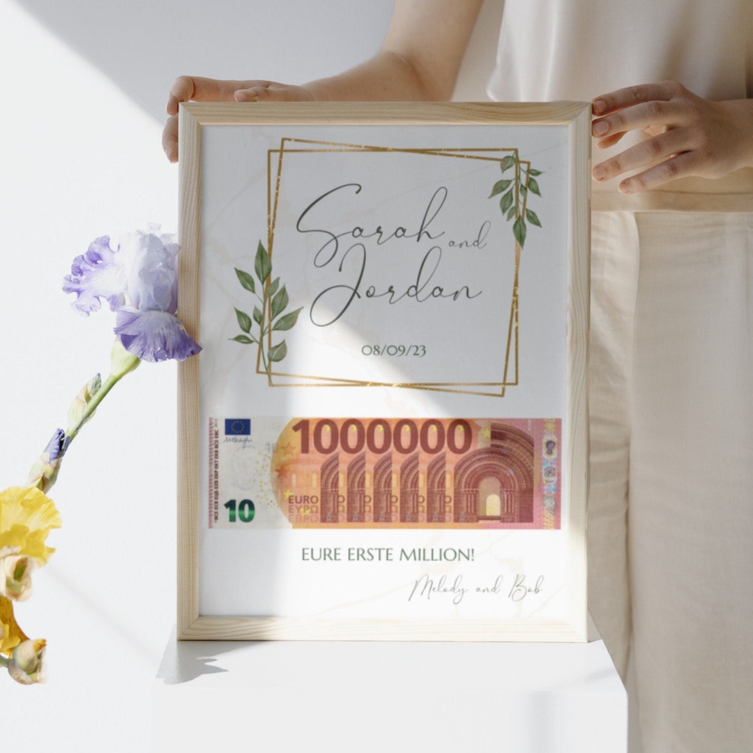 Personalized Wedding Money Gift, Your First Million, Couple Million ...