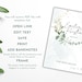 Greenery Wedding Money Gift Card, Personalized DIY Template (digital ...