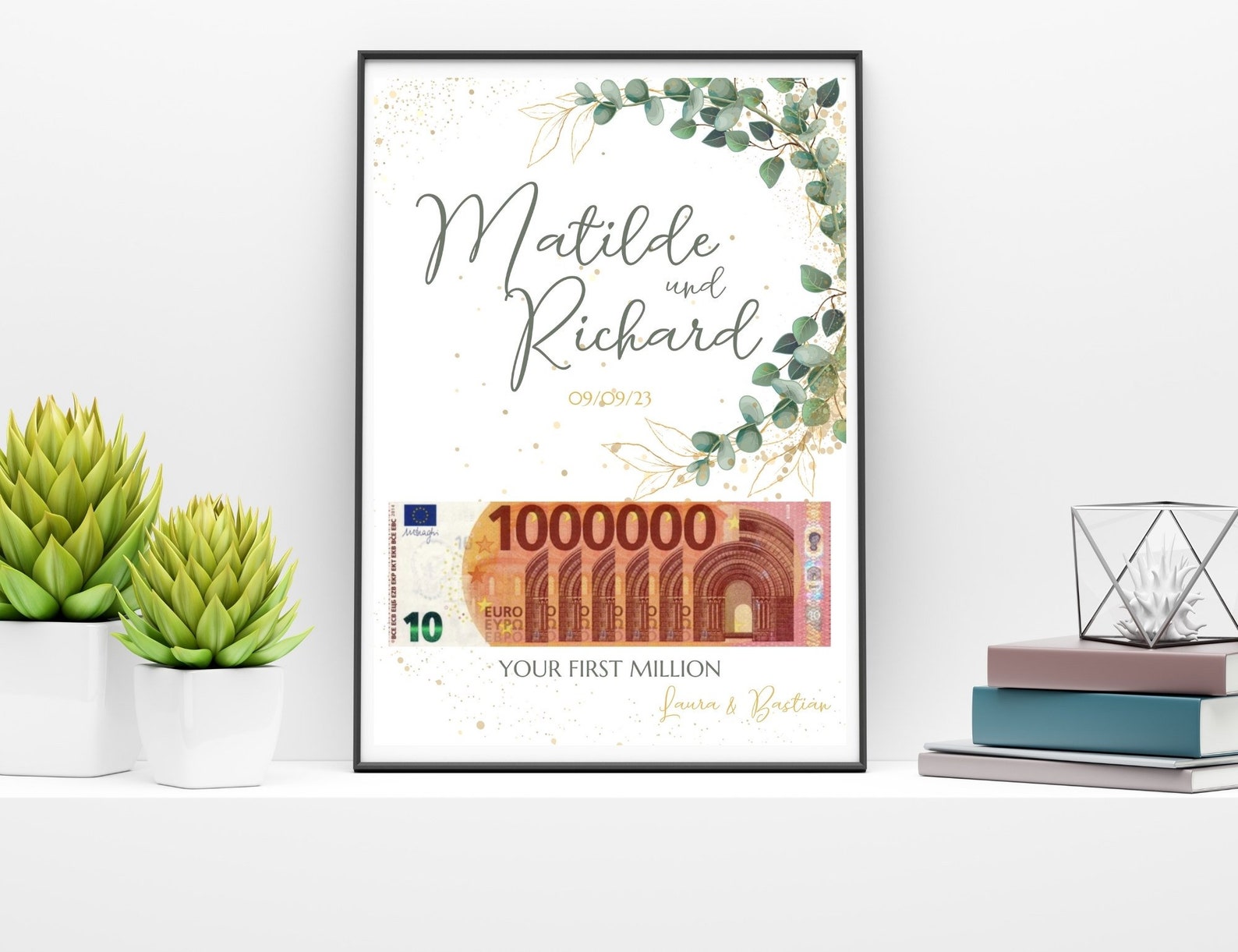 Personalized Wedding Money Gift Your First Million Couple - Etsy