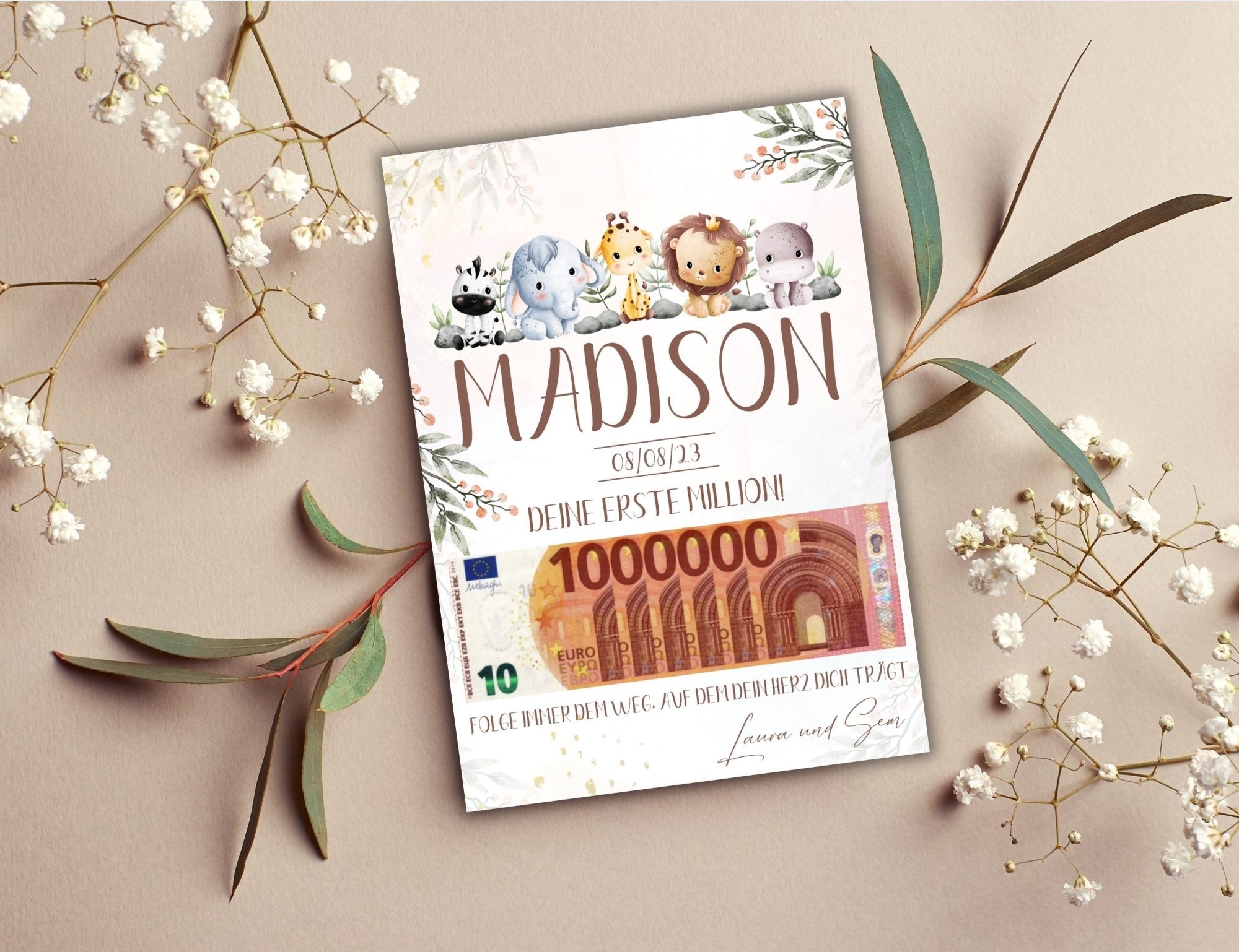 Babyshower Money Gift Card, Present for Birthday, Birthday Gift, Cash ...