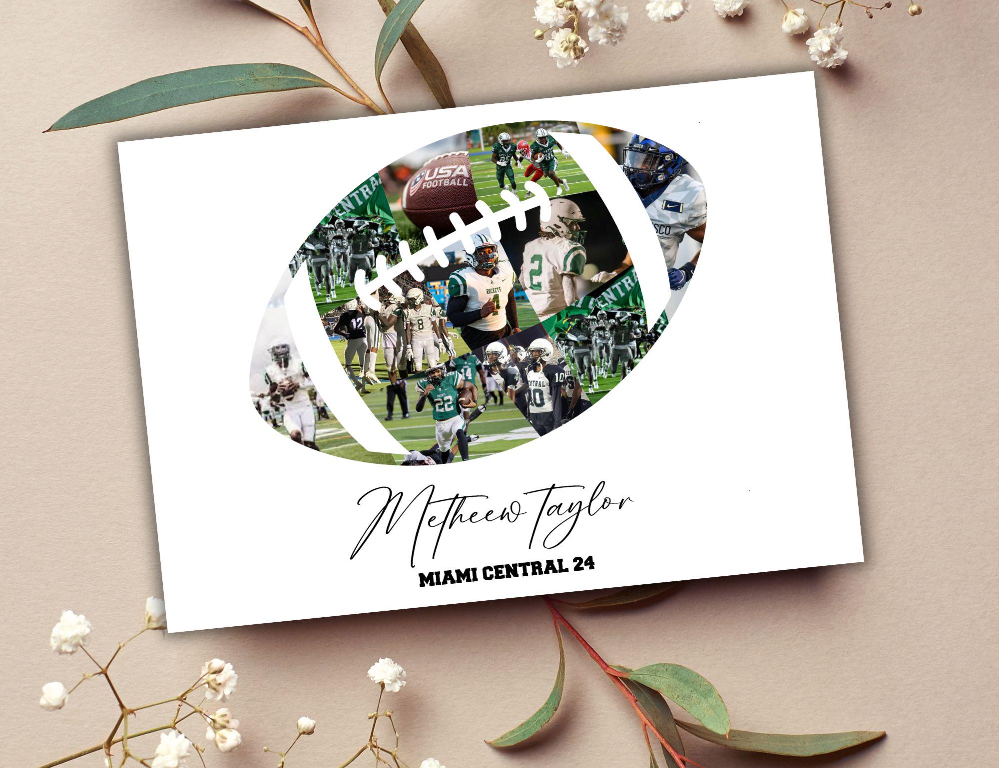 Football Player Photo Collage Gift, Team Collage (digital Canva ...