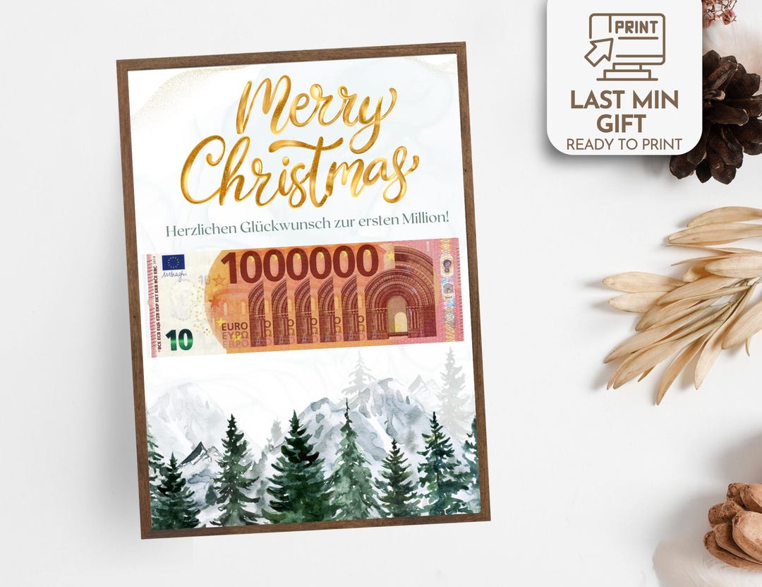Merry Christmas Gift Card, First Million Gift Card, Frohe Weihnachten ...