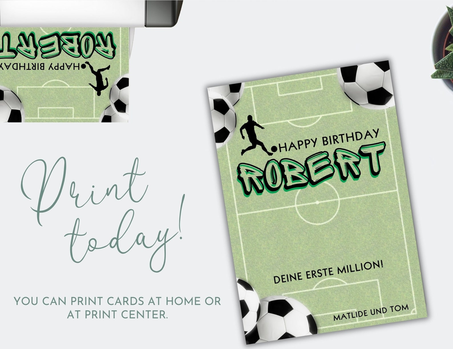 Football Player Birthday Money Gift Card, DIY Present for Birthday ...