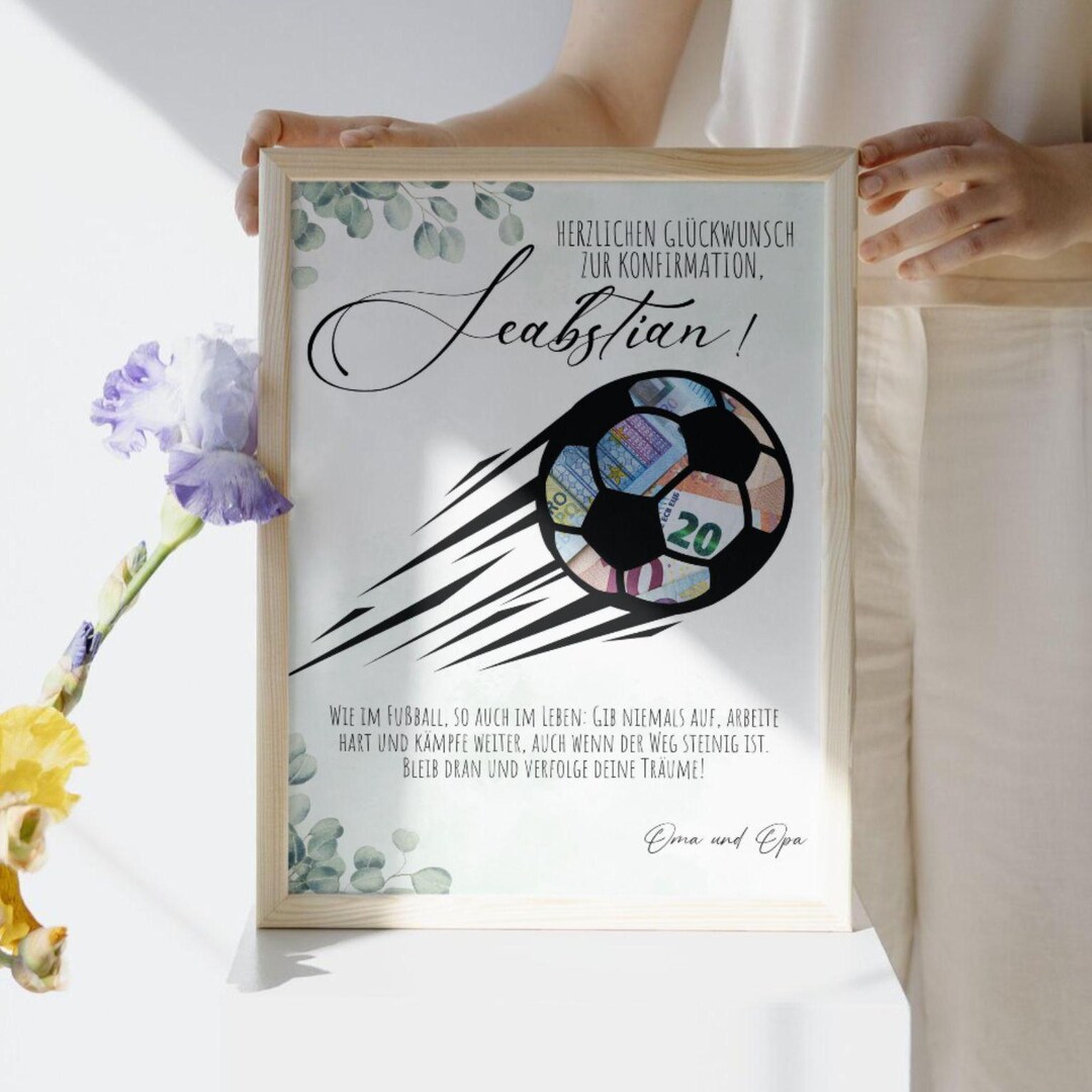 Football Money Gift Card, Football Player Gift Card, Personalized ...