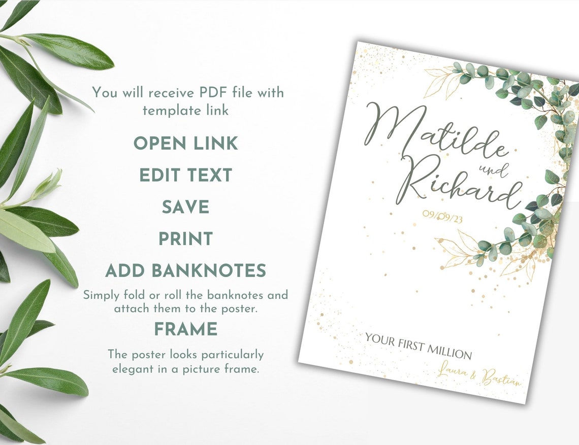 Personalized Wedding Money Gift Your First Million Couple - Etsy