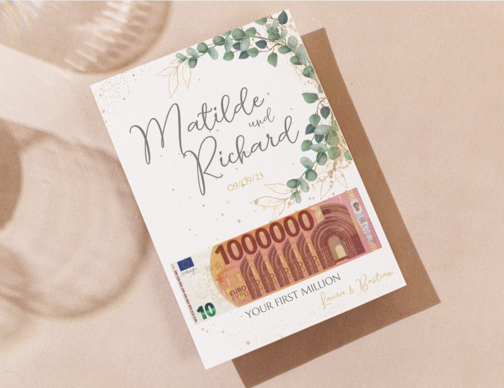 Personalized Wedding Money Gift Your First Million Couple - Etsy