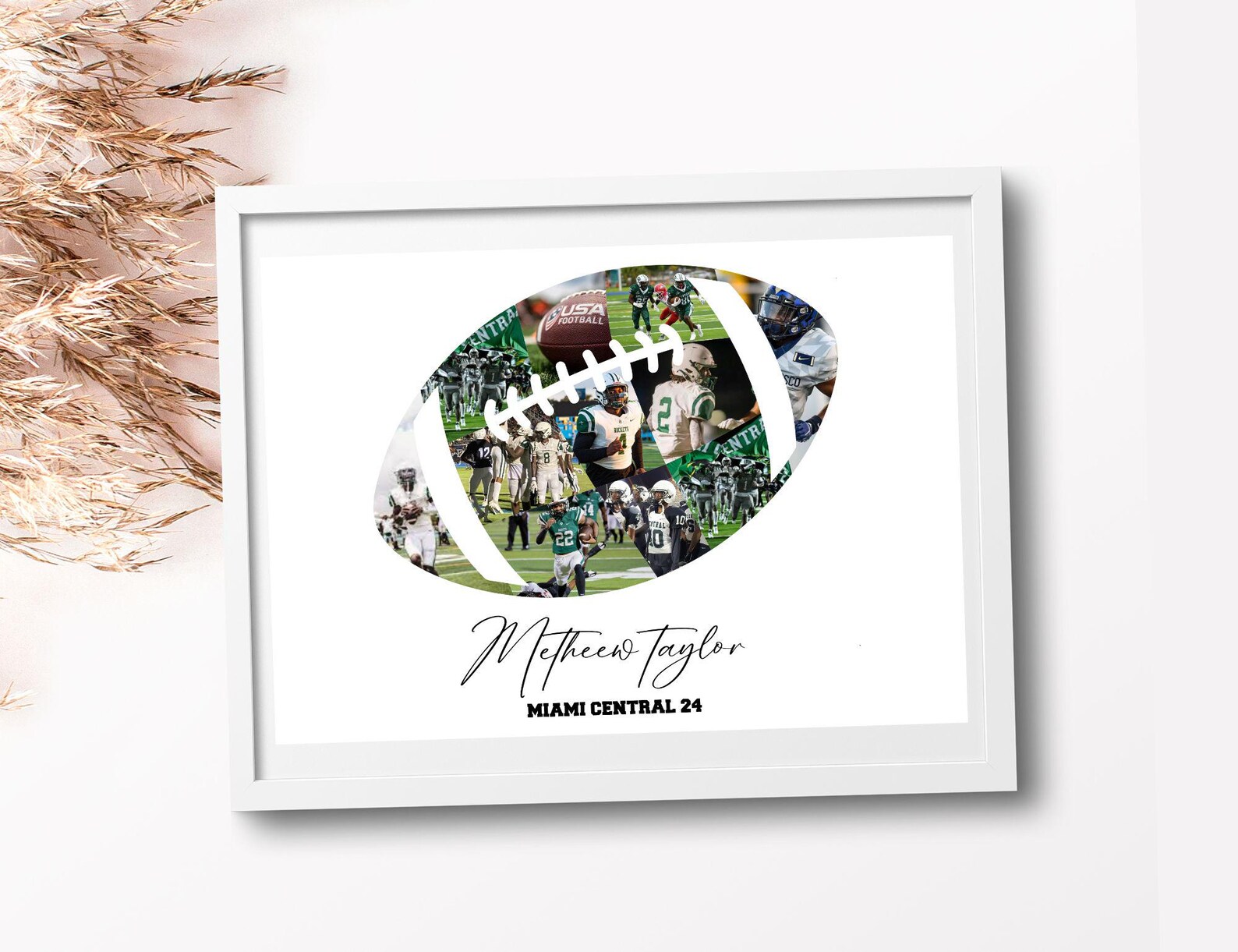 Football Player Photo Collage Gift, Team Collage (digital Canva ...