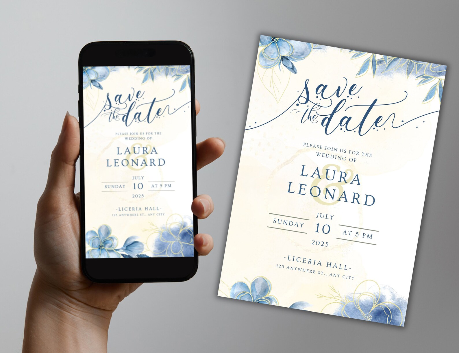 Electronic Wedding Invitation Template, Pintable and Electronic Wedding ...