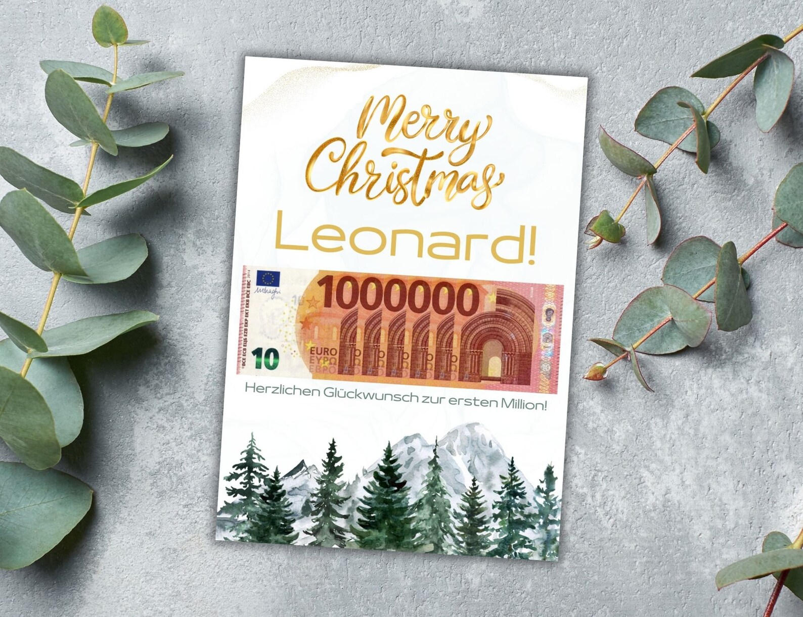 Personalized Christmas Money Gift Card, Canva Template (digital ...