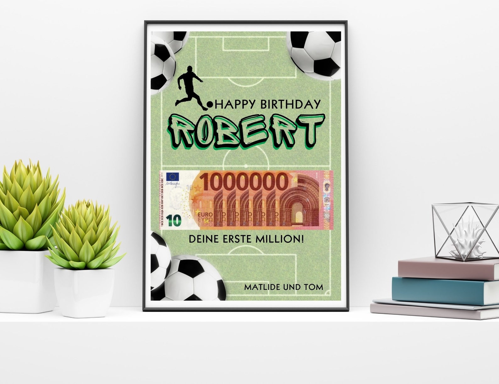 Football Birthday Money Gift Card, DIY Canva Template (digital Download ...