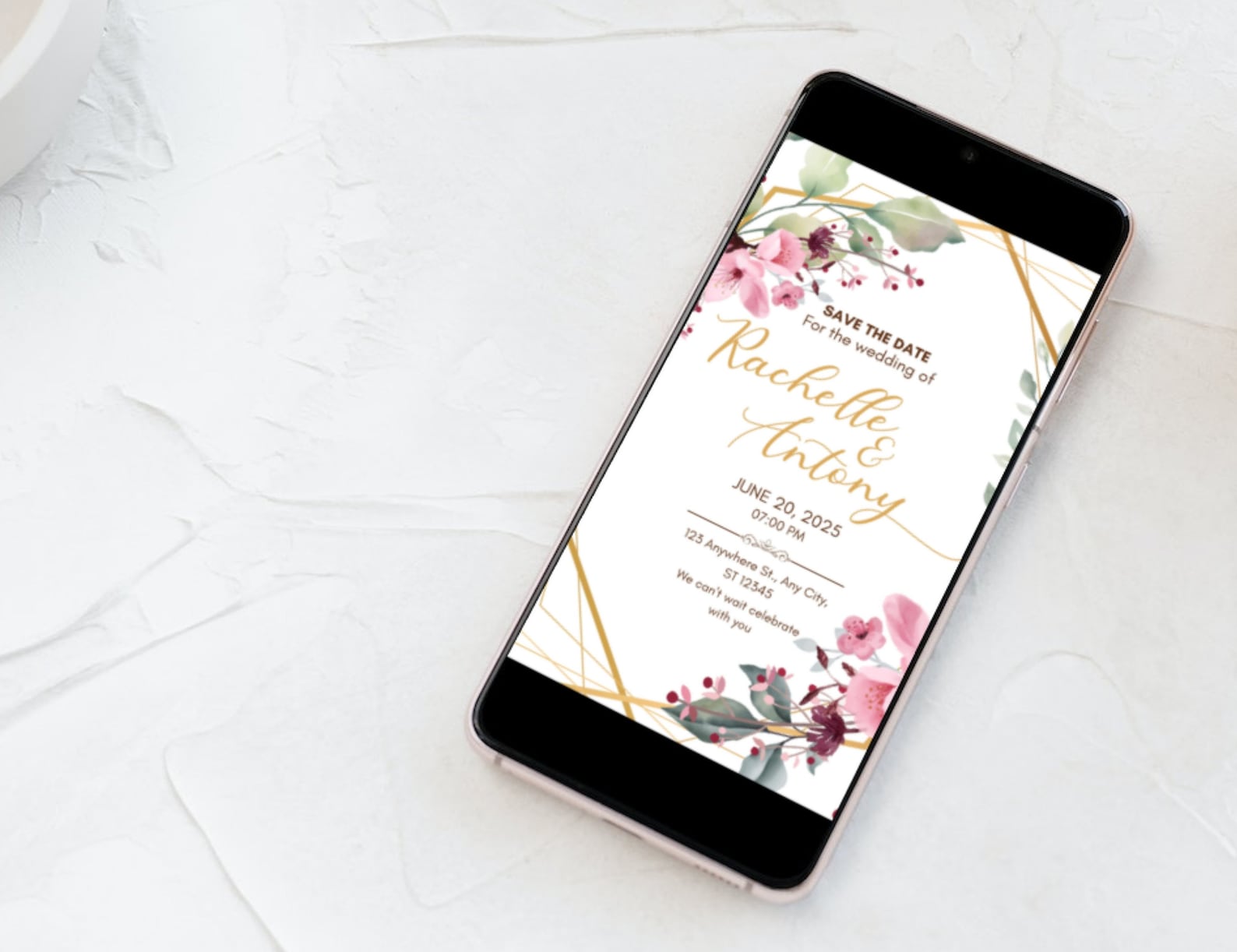 Electronic Wedding Invitation Template, Pintable and Electronic Wedding ...