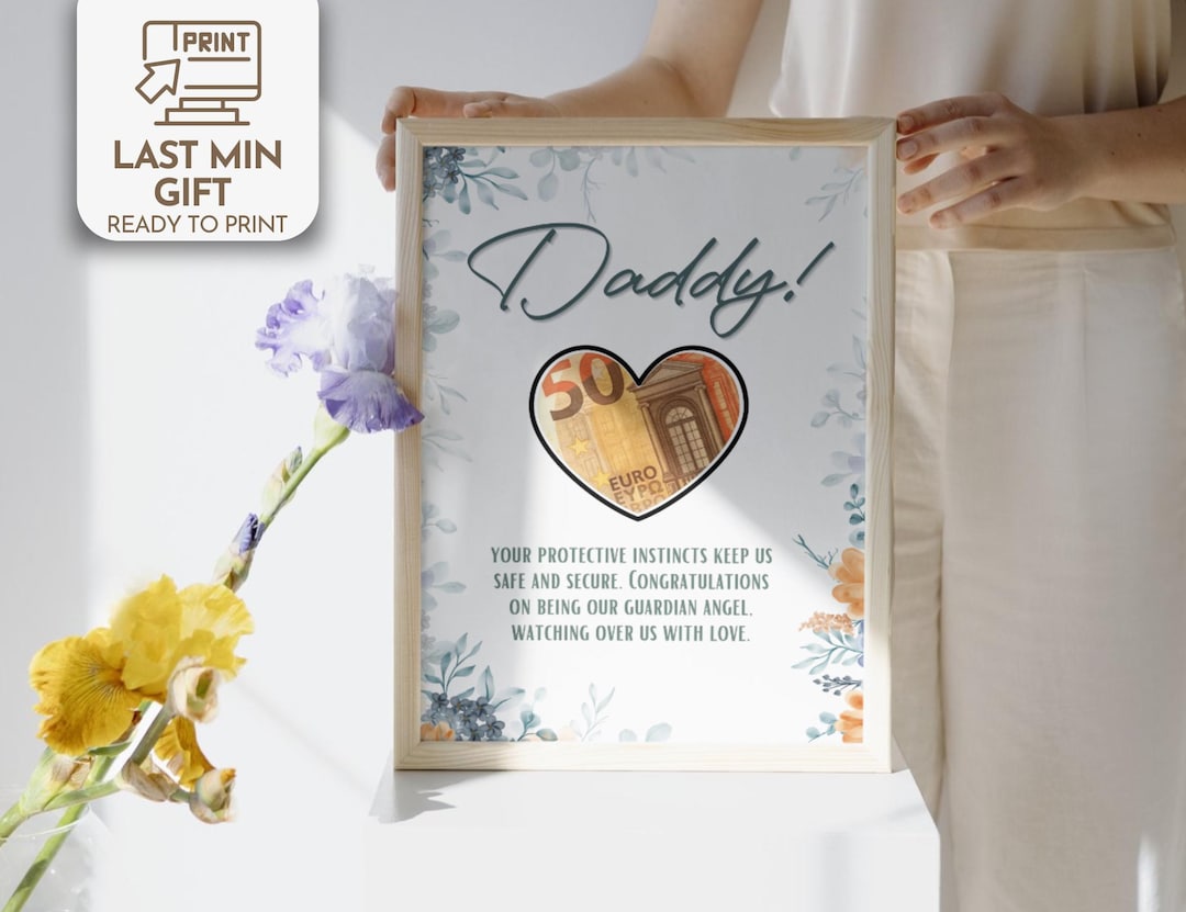 Money Gift to Daddy, Cash Gift Card, Personalized, Birthday Cash Gift ...