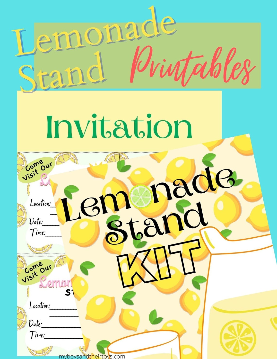 DIY Lemonade Stand Kit Printable Lemonade Stand Signs Summer - Etsy
