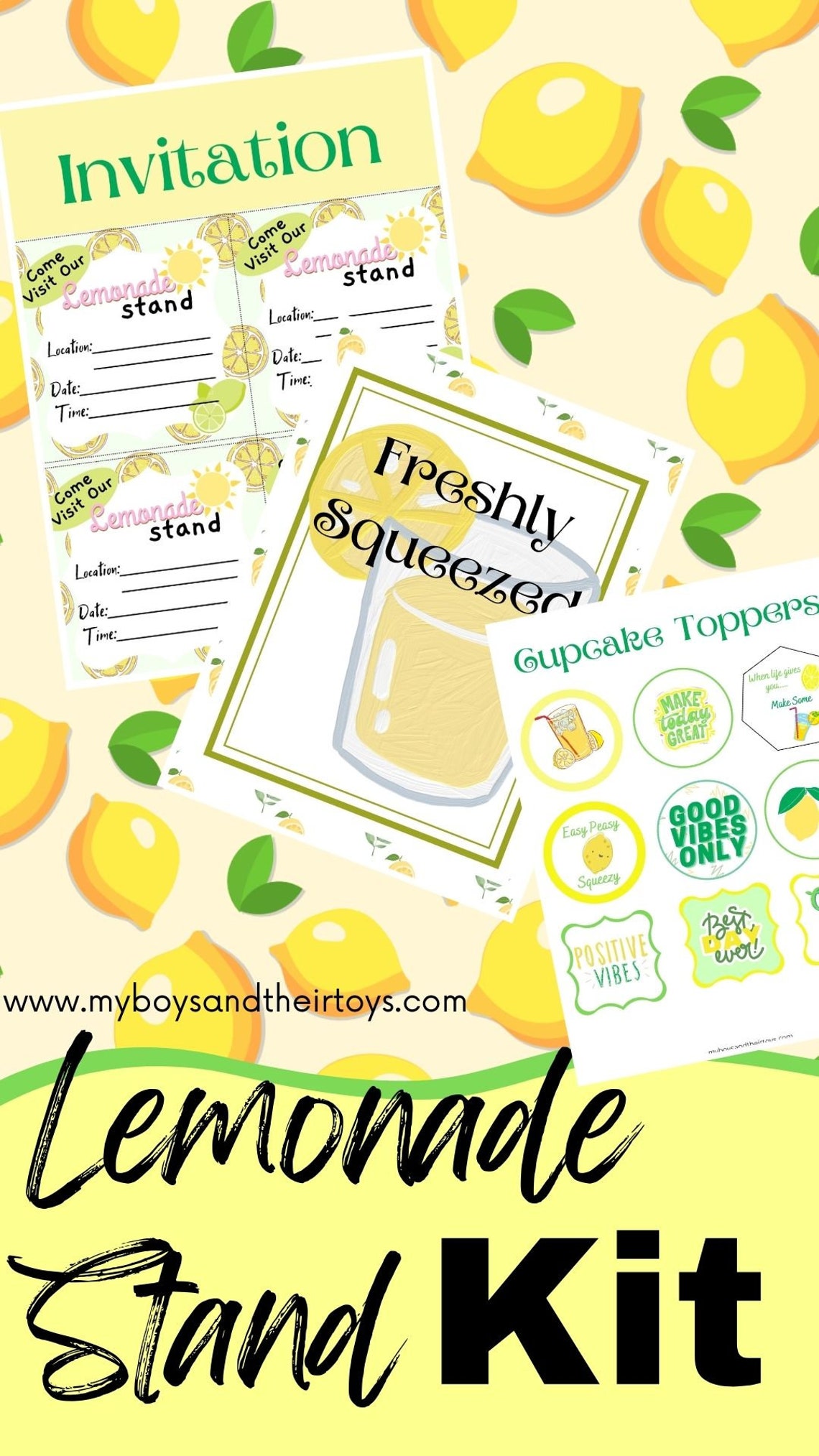 DIY Lemonade Stand Kit Printable Lemonade Stand Signs Summer - Etsy