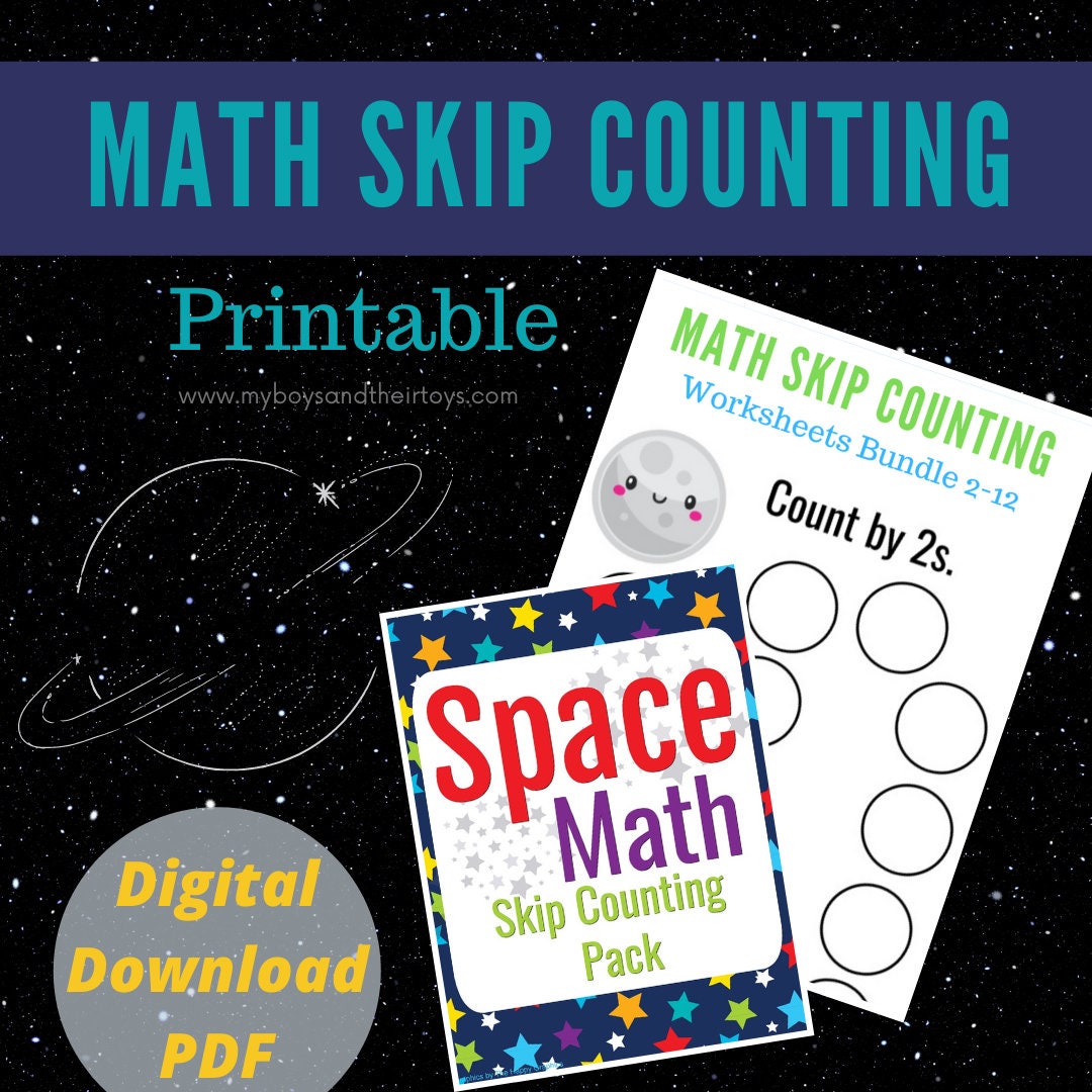 Math Skip Counting Printable Worksheet Bundle - Digital Download, Math ...