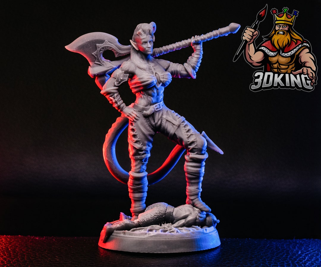 Karlach Cliffgate - Zariel Tiefling Barbarian - 3D Printed Fantasy ...