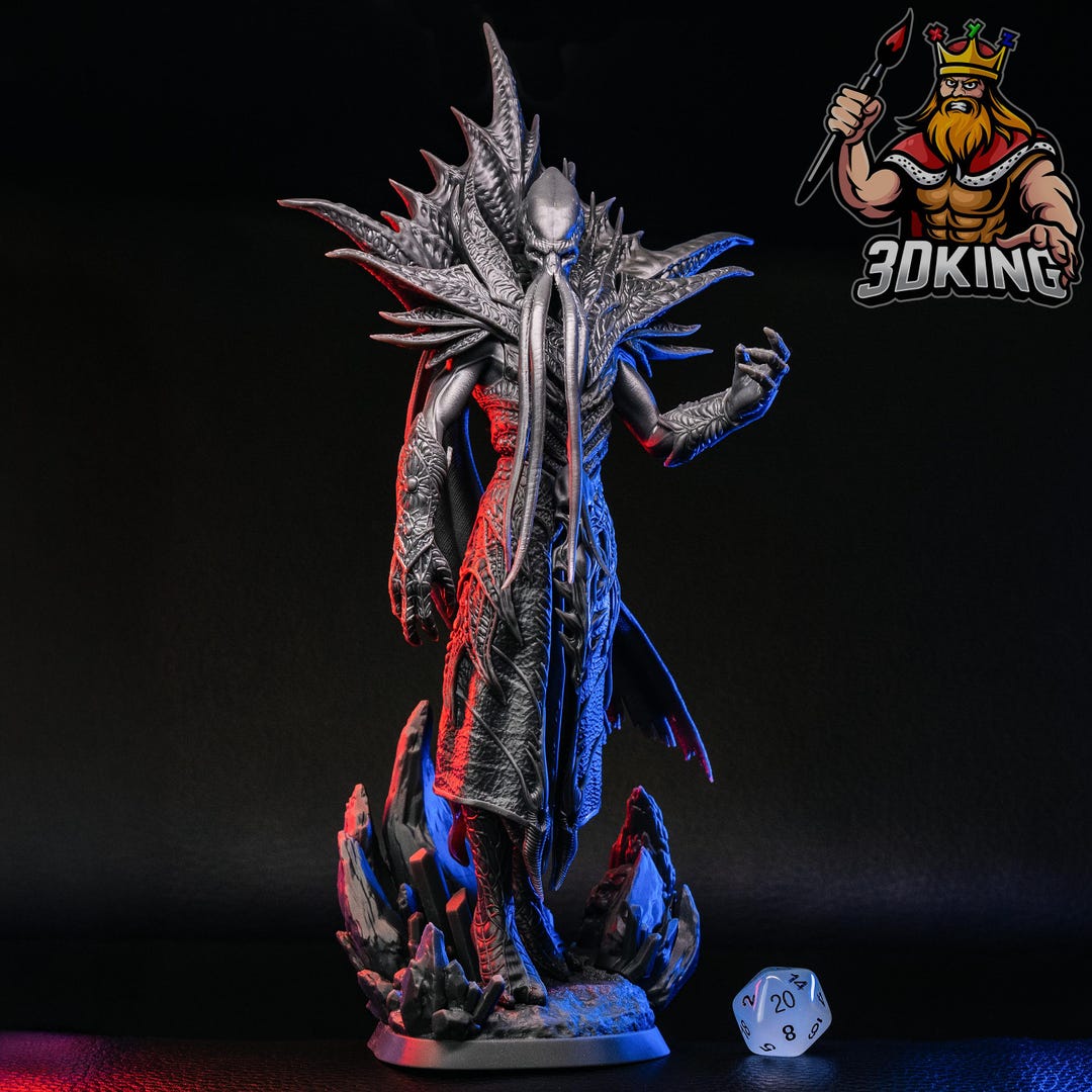 3D Printed Mind Flayer Miniature: the Emperor - Dnd Tabletop Gaming - Etsy
